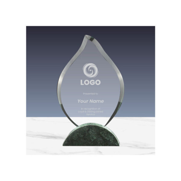Flame Shaped Crystal & Marble Awards in Hardboard Box - trophies - www ...