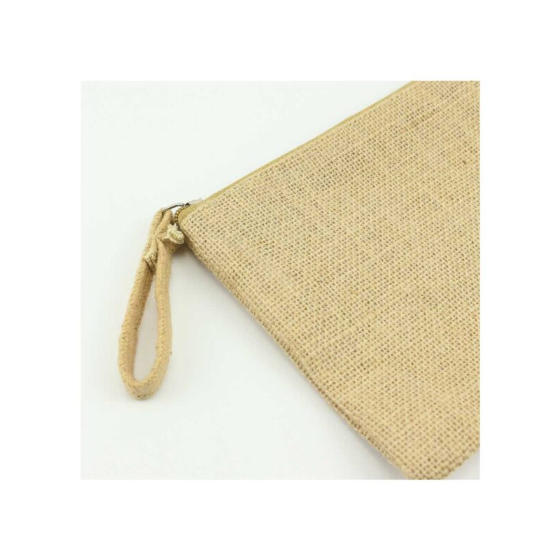 Natural Jute Zipper Pouch – sustainable | The Fab Stores