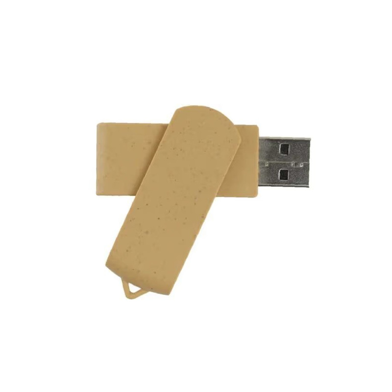 Wheat Straw Swivel USB Flash Drives - sustainable - www.thefabstores.com