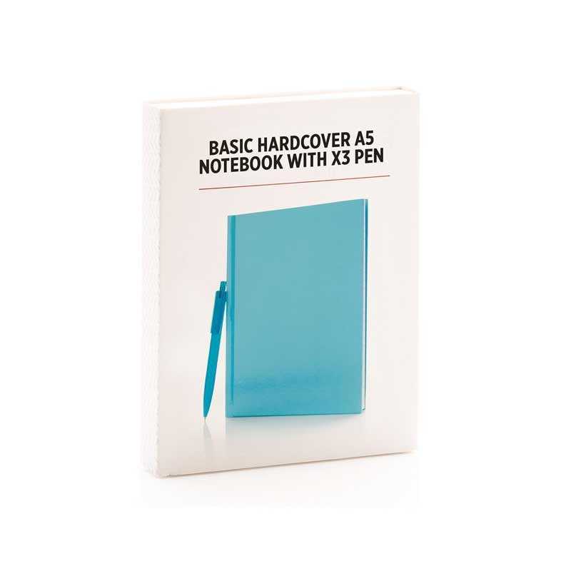 XD A5 Hard Cover Notebook With Pen - stationery - www.thefabstores.com