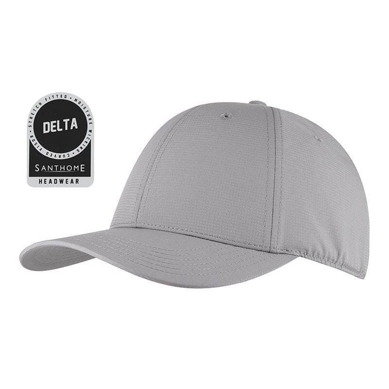 CoolMax® Stretch-Fit Performance Cap- Grey - www.thefabstores.com