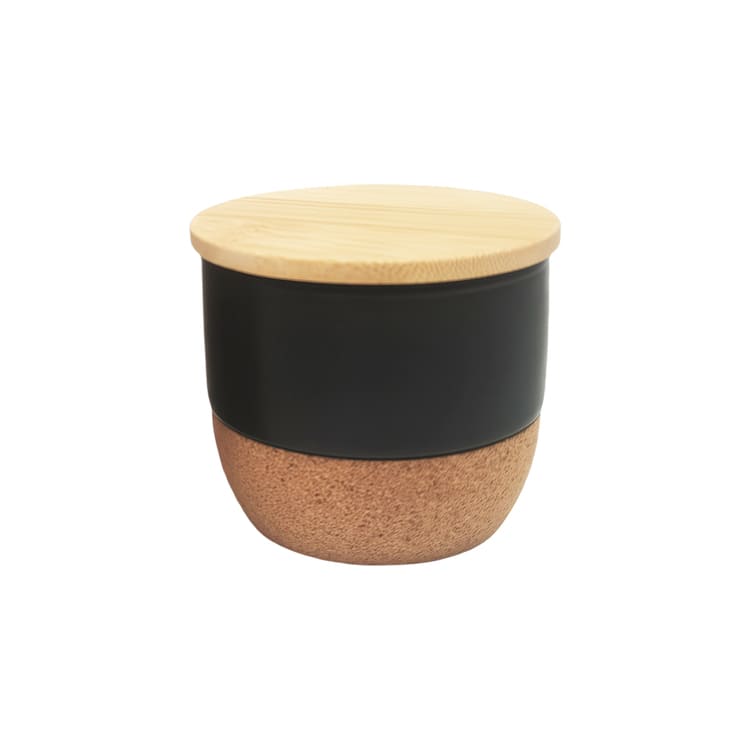 Arabic Oudh Scented Candle in Ceramic Holder with Bamboo Lid - Black ...