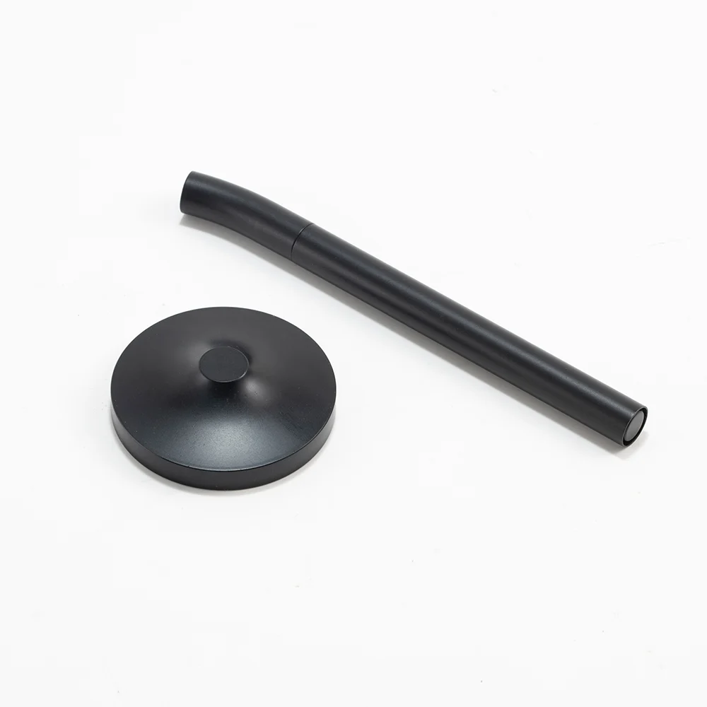 DESK MAGPEN – Sleek Matte Black Aluminum Roller Pen with 0.7mm Blue Ink ...