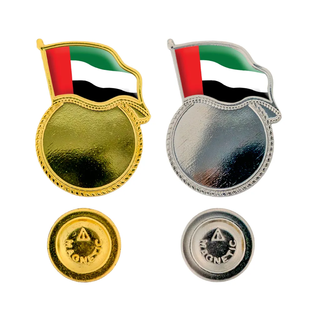 UAE Flag Design Badges with Magnet Attachment - www.thefabstores.com